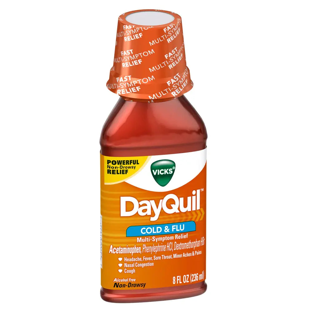 Vicks Dayquil Cold&Flu Liquid 8 oz - Case - 6 Units – CHA Supply