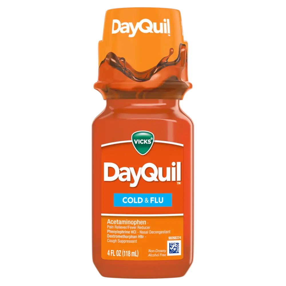 Vicks Dayquil Cold & Flu Liquid 4 oz - Case - 8 Units – CHA Supply